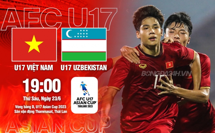 Xem bóng đá trực tuyến U17 Việt Nam vs U17 Uzbekistan ở đâu, kênh nào? Trực tiếp VCK U17 châu Á 2023